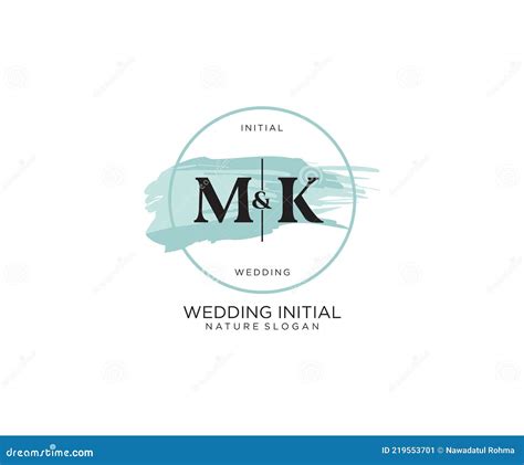 初始mk字母美容矢量图初始标志手写体标志初始签名婚礼时尚珠宝精品花卉标志 向量例证 插画 包括有 花束 问候 219553701
