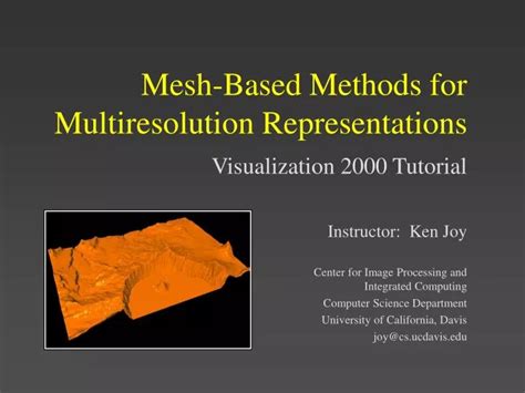 PPT Mesh Based Methods For Multiresolution Representations PowerPoint Presentation ID