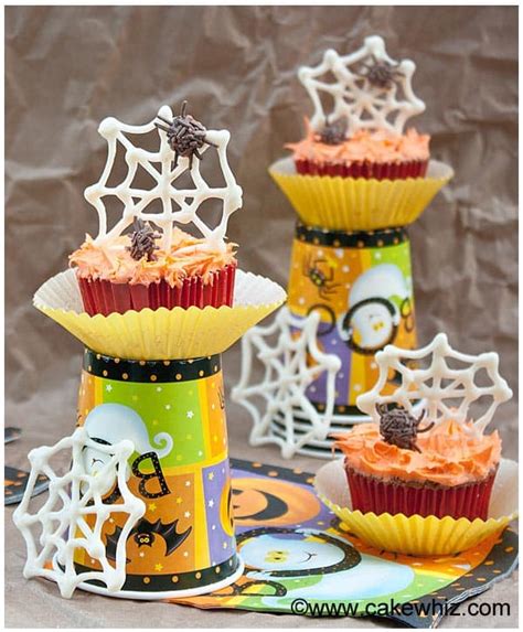 Easy Spider Web Cupcakes With Chocolate Cakewhiz