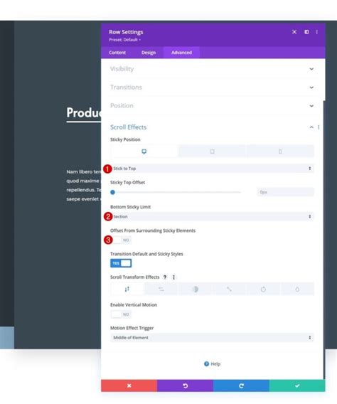 How To Stack Rows On Scroll With Divis Sticky Options