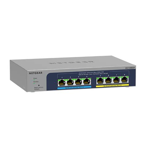 Netgear MS108EUP 8 Port Ultra60 PoE Multi Gigabit 2 5G Ethernet Plus Switch