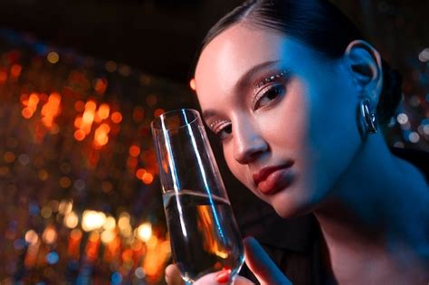 Free Photo Drunk Girl Having Fun At Party