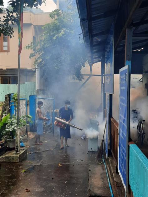 စမ်းချောင်းမြို့နယ်၌ သွေးလွန်တုပ် ကွေးကြိုတင်ကာကွယ် ရေးအတွက် ခြင် ဆေးမ