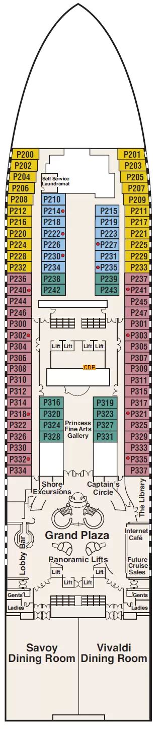 Diamond Princess Plaza Deck 5 Plan