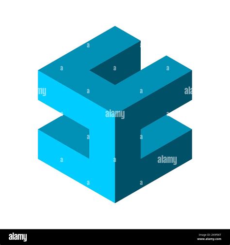 Letters Ucc Logo Template Blue Abstract 3d Cube Hexagon Cube Design