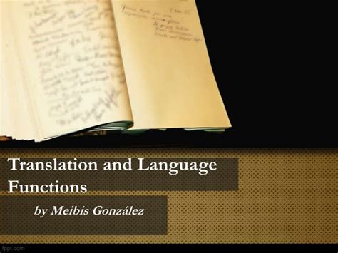 Translation And Language Functions Ppt Translation And Language Functions Ppt