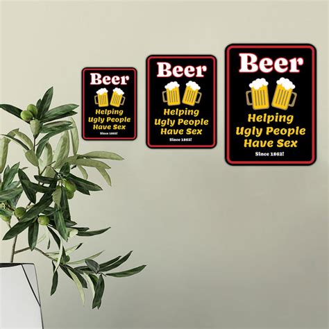 Portrait Round Plus Beer Helping Ugly People Have Sex Since 1862 Wall