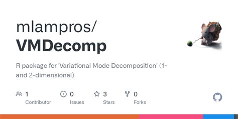 Github Mlamprosvmdecomp R Package For Variational Mode Decomposition 1 And 2 Dimensional