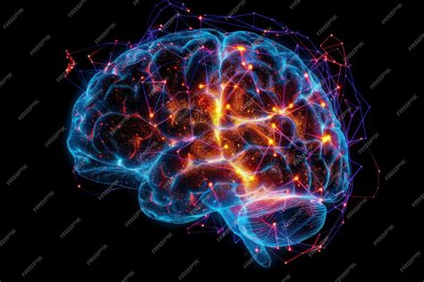 Premium Photo Digital Neural Brain Illuminated Synaptic Network