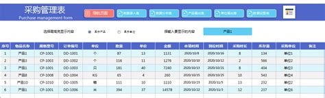 Excel采购管理系统：提供全面的数据管理和分析功能 正数办公