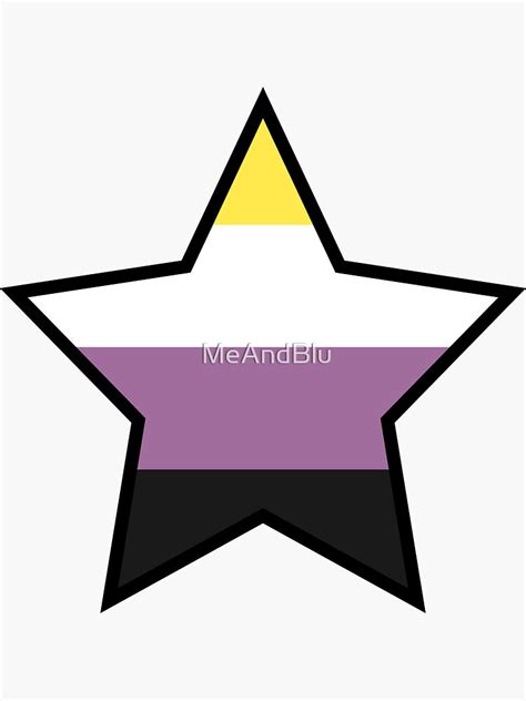 Non Binary Star Sticker For Sale By Meandblu Redbubble