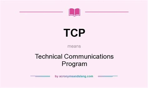 Tcp Technical Communications Program In Undefined By