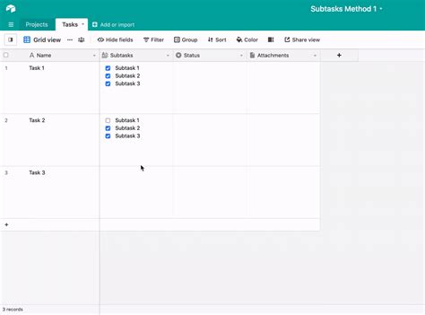 creating subtasks in airtable airtable support