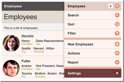 Code On Time Touch UI Settings Labels In List