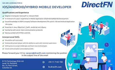 Directfn Sri Lanka On Linkedin Hiring Recruiting Iosdeveloper Androiddeveloper