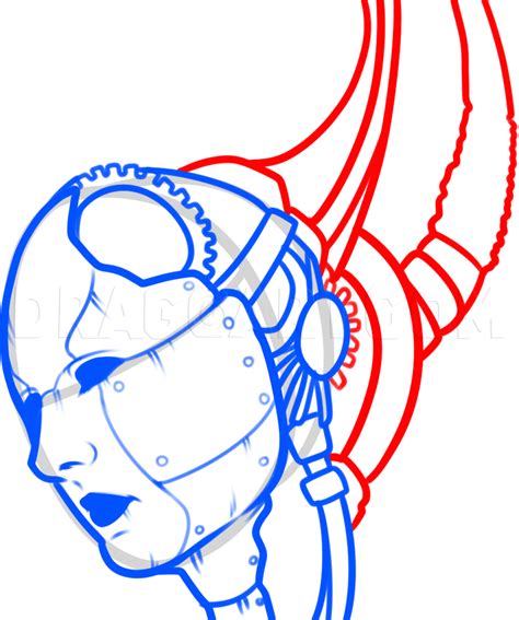 How To Draw A Robot Girl Step By Step
