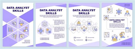 Data Analyst Skills Brochure Template Stock Vector Illustration Of