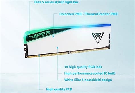Patriot Viper Elite 5 Tuf Gaming Rgb 32gb 2x16gb Ddr5 6000 Vs Viper