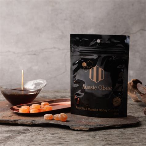 Aussie Qbee Manuka Honey Mgo 550 Propolis Candy 100g 3 Pks