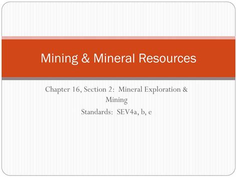 Ppt Mining And Mineral Resources Powerpoint Presentation Free Download Id 1960681