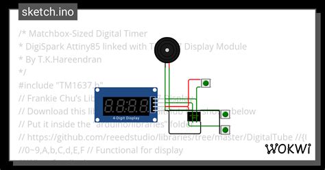 Timerattiny85 Tm1637 Wokwi Esp32 Stm32 Arduino Simulator