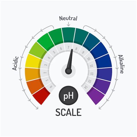 Flat Design Ph Scale Infographic Free Vector