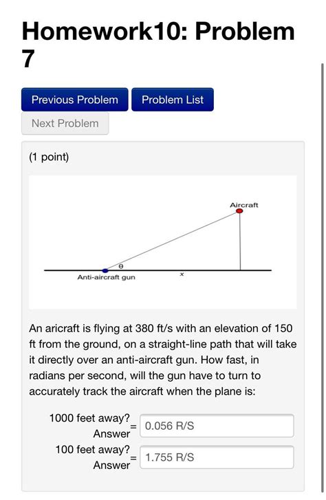 Solved Homework 10 Problem 7 Previous Problem Problem List