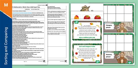 Eyfs Maths Sort And Compare Fruits Whole Class Adult Input Plan And