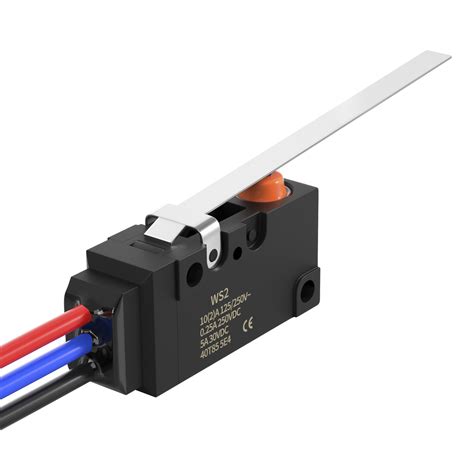 10a 125 250v Ip67 3 Pin Spdt Micro Limit Switch With Long Lever And Pre Wired