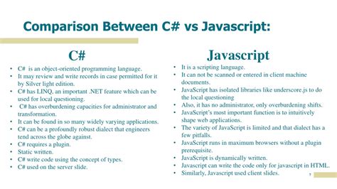 ppt c vs javascript learn the difference between both languages
