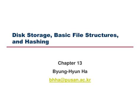 Ppt Disk Storage Basic File Structures And Hashing Powerpoint