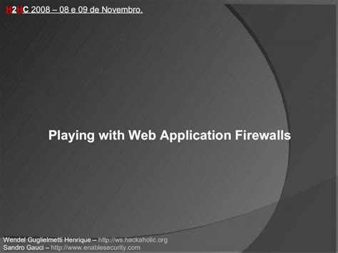 PDF Playing With Web Application Firewalls What Is WAF Web Application Firewall WAF An