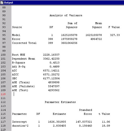 Solved How To Output Ase For Training Validation And Testing Sas