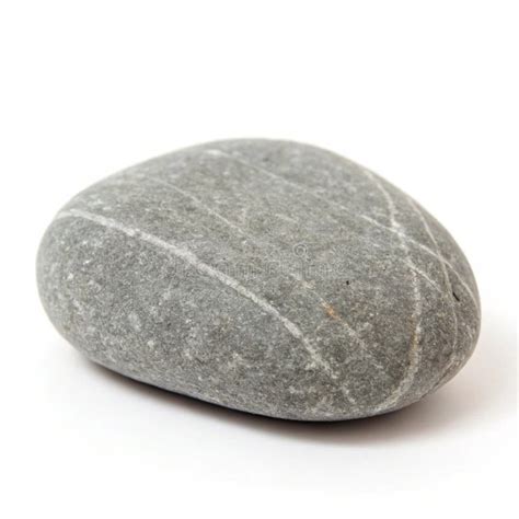 Grey Rock Isolated On White Background Stock Illustration