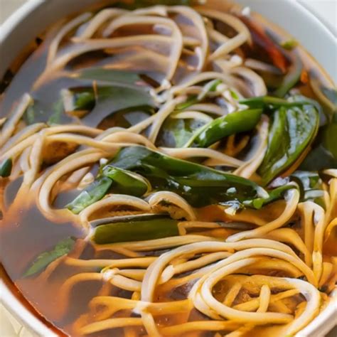Miso Soup With Soba Noodles Traditional Japanese Comfort