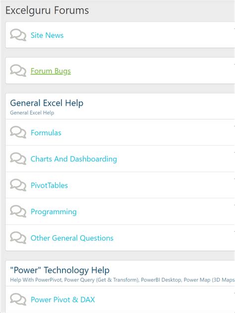 Forum Guide Excelguru