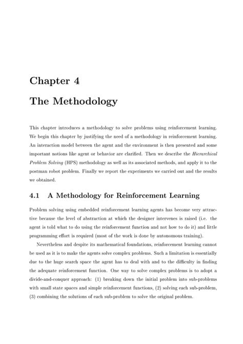Hierarchical Problem Solving Using Reinforcement Learning Methodology And Methods Pdf