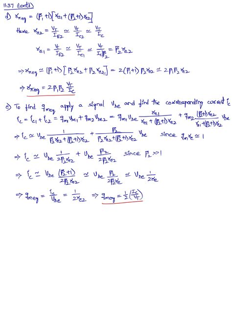 12 37 For The Darlington Configuration Shown In Fig 12 17 Show That For And A The