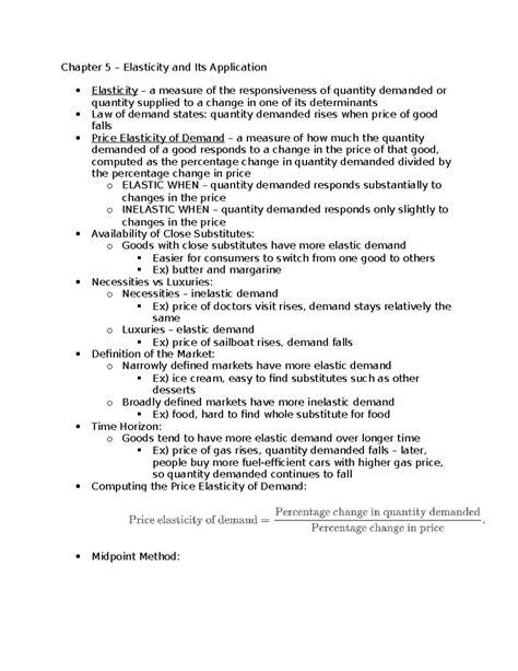 Chap 5 Elasticity And Its Application Chapter 5 Elasticity And Its Application Elasticity
