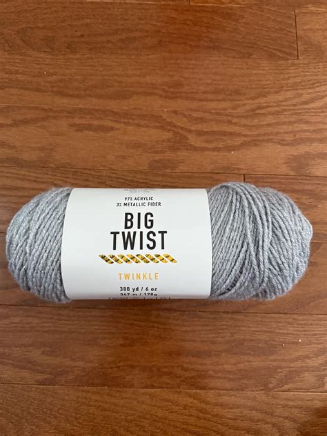 Big Twist Twinkle Yarn Grey Etsy