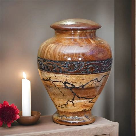 Beautiful Wooden Urn For Human Ashes Cremation Urns Box Personalized