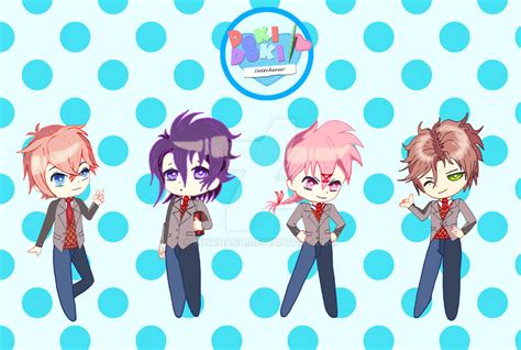 Ddlc Switcheroo Chibi Rough Designs By Mwroach On Deviantart