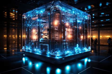 Premium Photo Super Quantum Computer Of The Future Abstract Design Of Futuristic Processor And