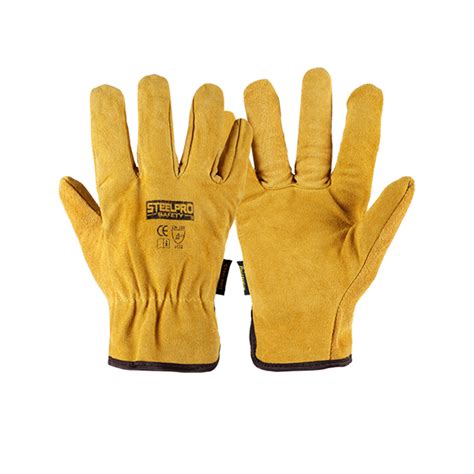 Guante Cuero Carnaza Mostaza Steelpro Al Por Mayor Prosinfer