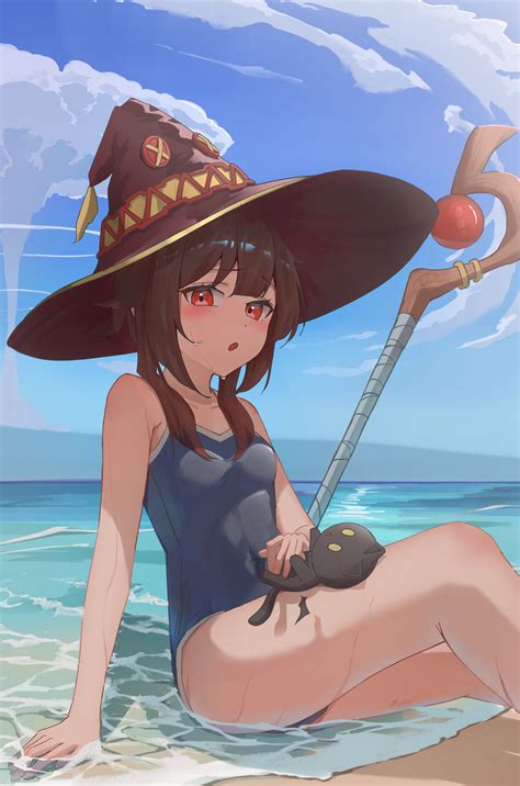 Megumin And Chomusuke Kono Subarashii Sekai Ni Shukufuku Wo Drawn By