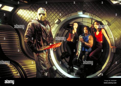 Kane Hodder Melyssa Ade Derwin Jordan And Lexa Doig Film Jason X 2001
