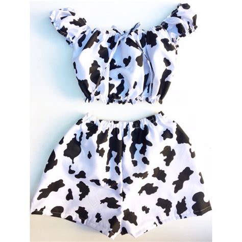 Handmade Cow Print Two Piece Set Etsy Cow Outfits Cow Print Dress