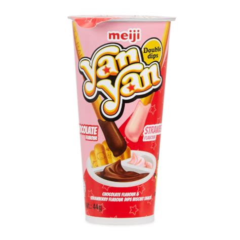 Meiji Yan Yan Chocolate Strawberry Double Dip 44g I Unicat Candy I Am