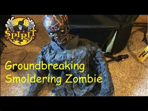 Spirit Halloween Ground Breaking Smoldering Zombie 🎃 Youtube
