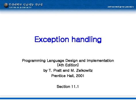 exception handling programming language design and implementation 4